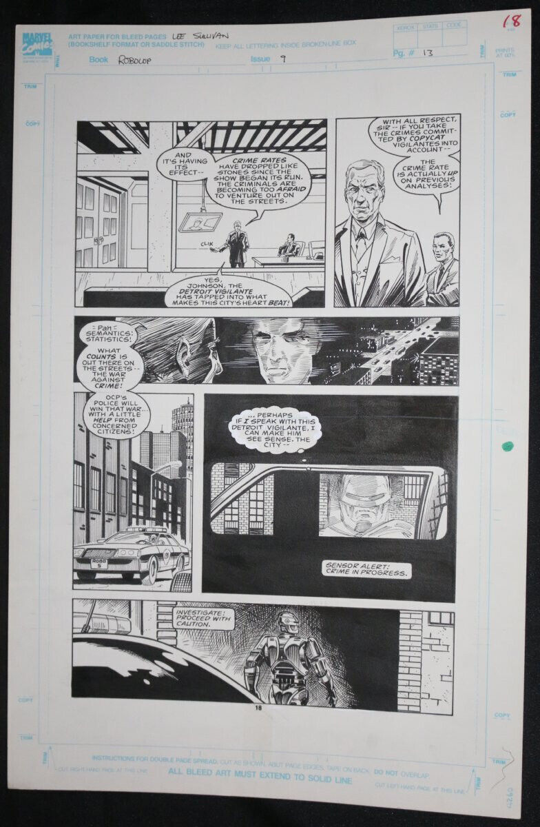 RoboCop #9 p.13 / 18 - LA - RoboCop ''Crime in Progress'' - art by Lee ...