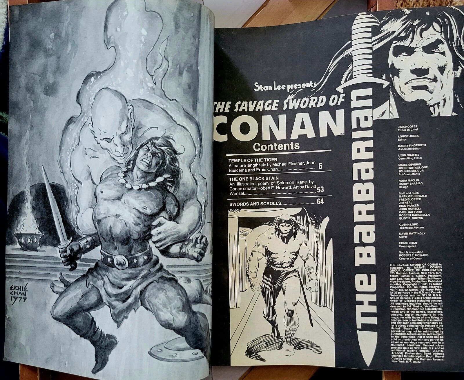 SAVAGE SWORD OF CONAN #62 FN (Marvel 1981) " Temple Of The Tiger ...