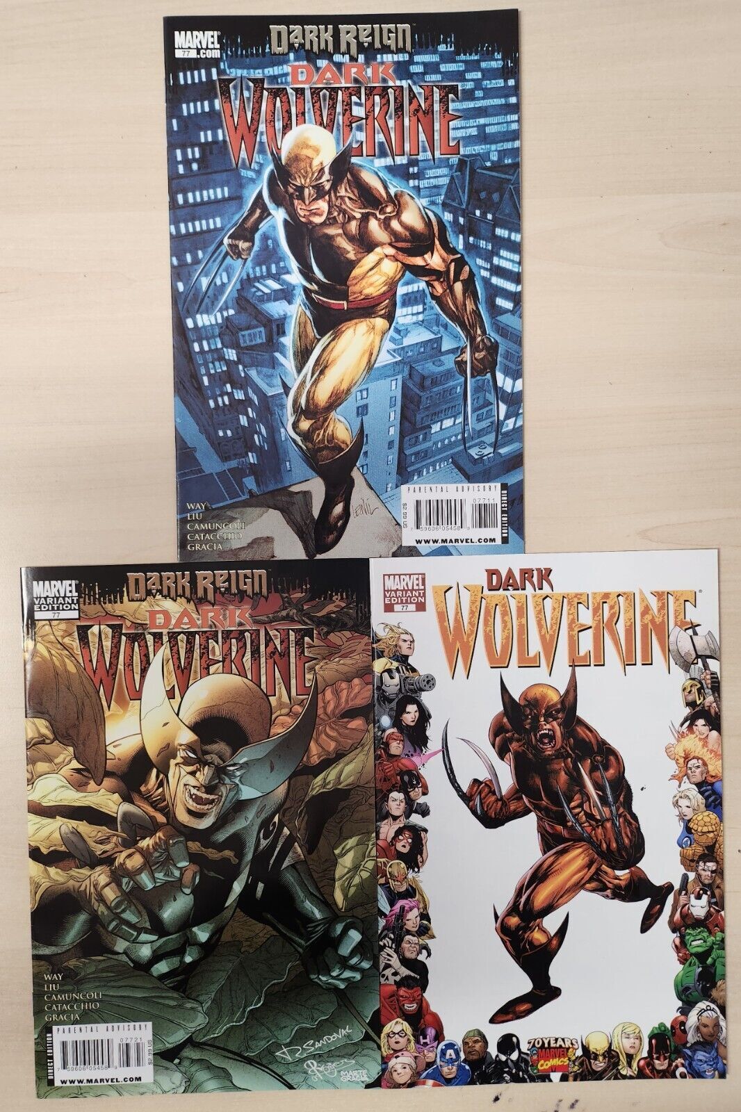 Dark Wolverine 3PC LOT #77 - 70th Anniversary Frame Variant (9.0/9.2 ...