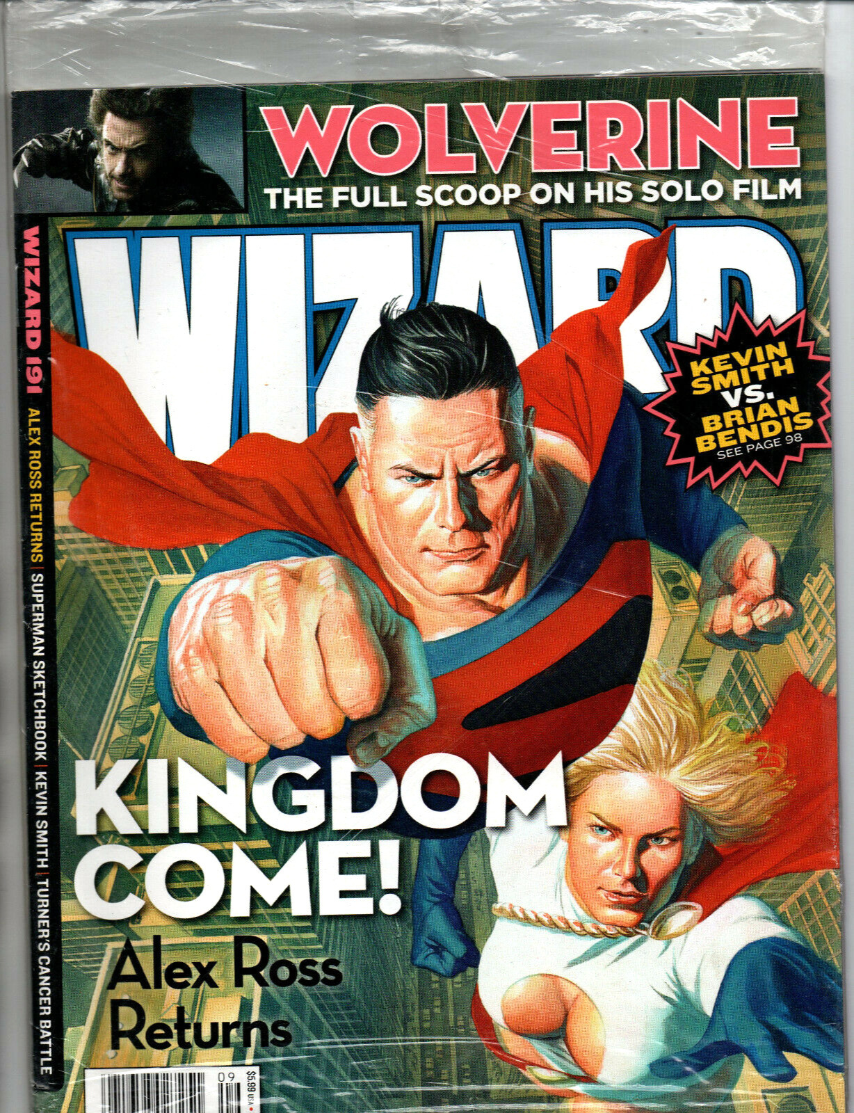 Wizard Magazine #191 -Alex Ross- Superman - Powergirl - polybag open ...
