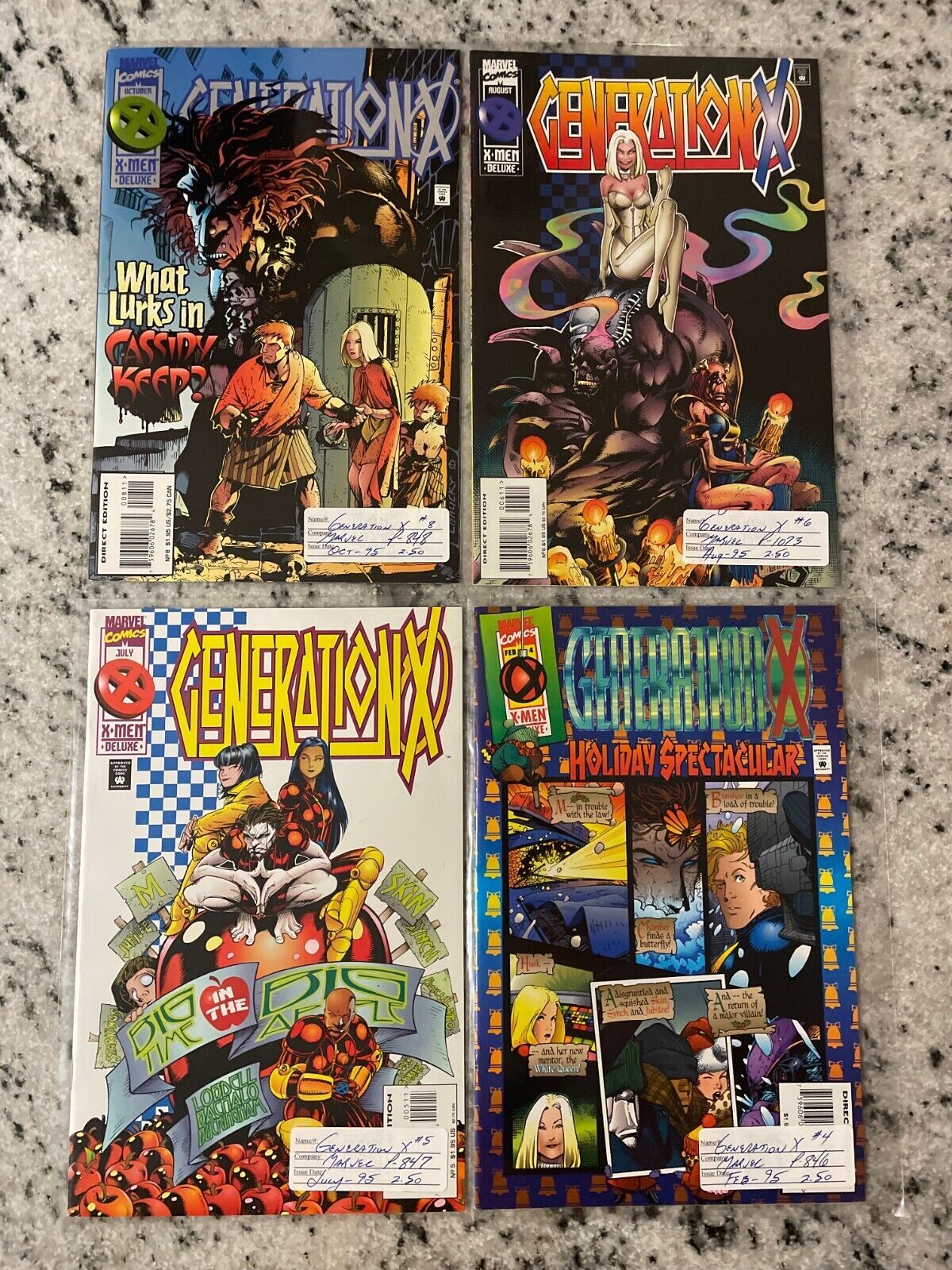 4 Generation X Marvel Comic Books # 4 5 6 8 NM X-Men Wolverine Storm 70 ...