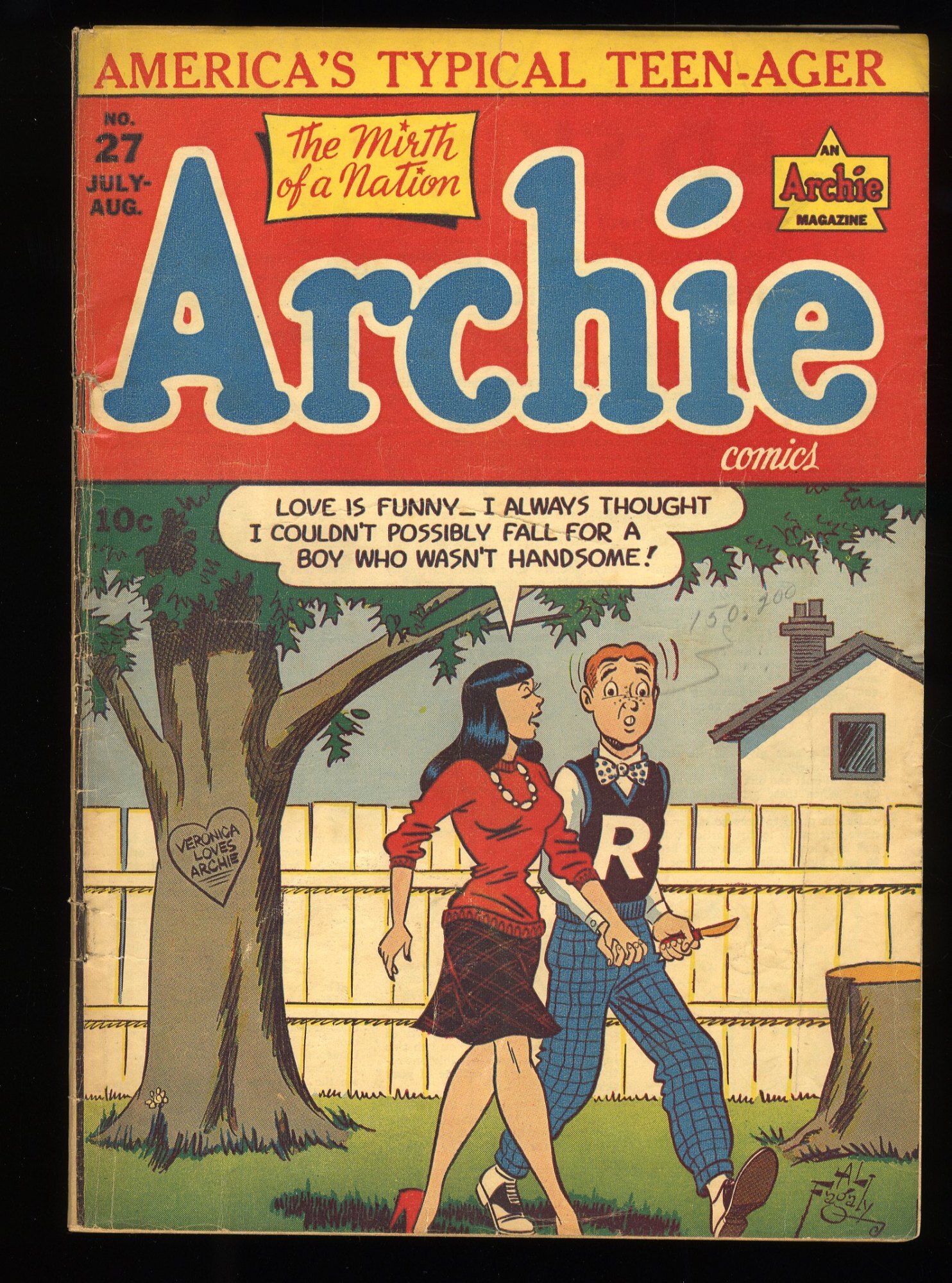 Archie Comics #27 VG+ 4.5 Musclebound Madness! Golden Age Cartoon Comic ...
