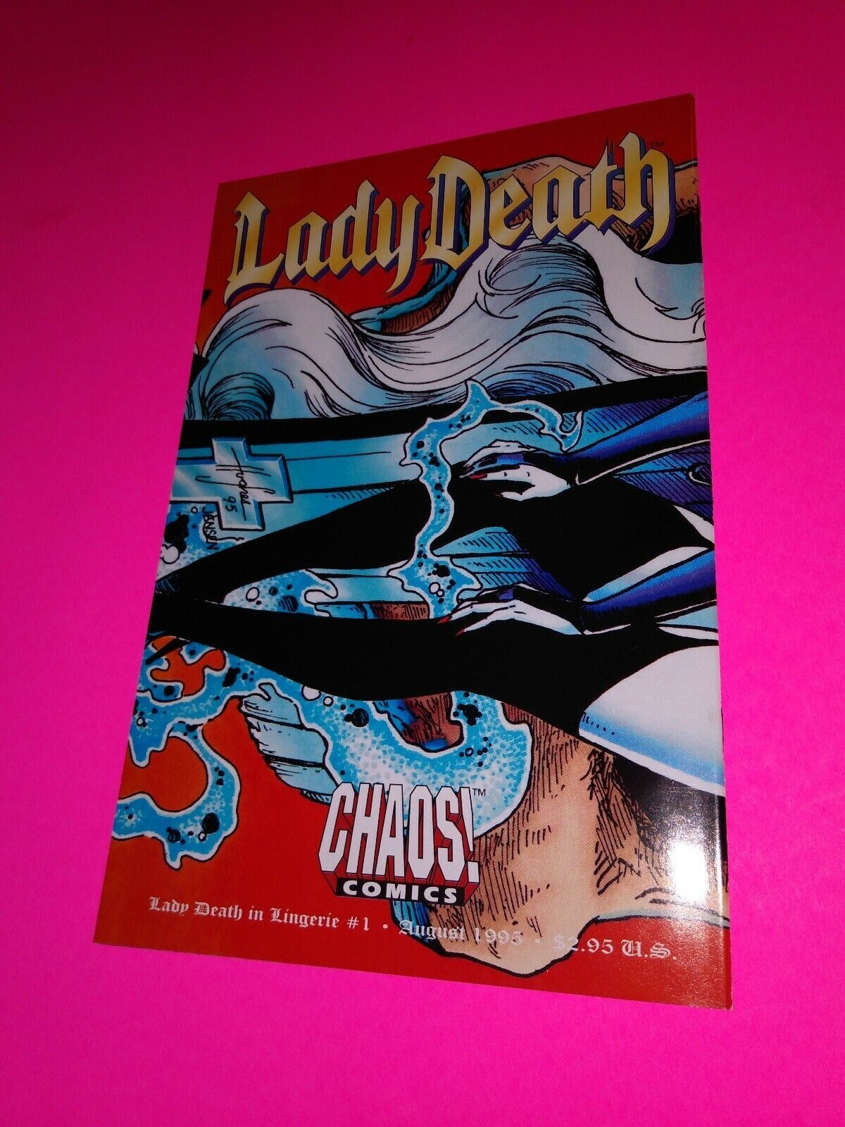 1994 Lady Death in Lingerie #1 VF Chaos! Pin up book | Comic Books ...