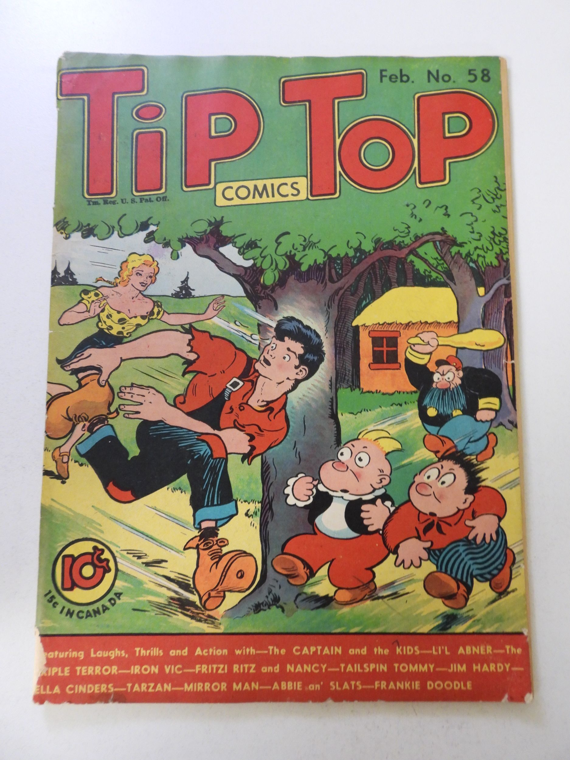 Tip Top Comics #58 (1941) GD+ condition "top staple detached from cover" | Comic Books - Golden ...