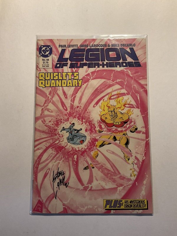 Legion Of Super-Heroes 44 Very Fine Vf 8.0 Signed Lightle Dc Comics ...