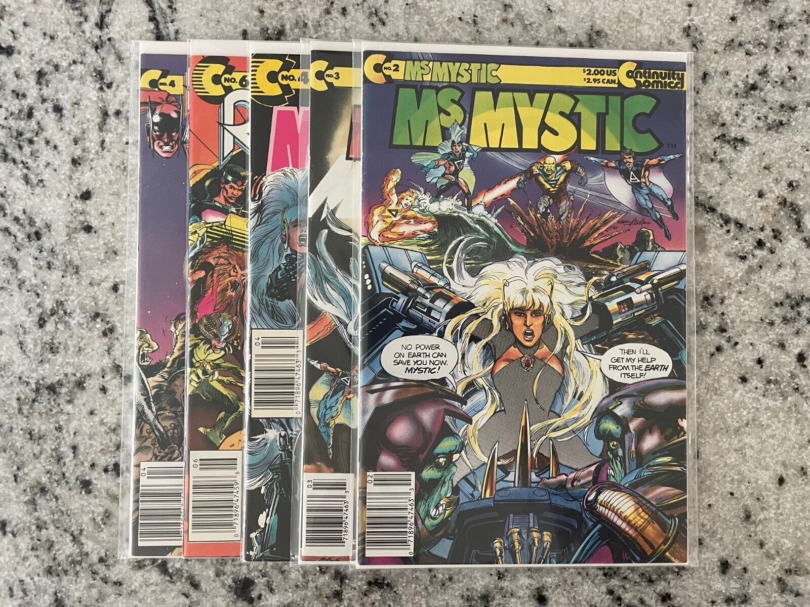 5 Continuity Comic Books Ms Mystic 2 3 4 + Revengers 4 6 Megalith Armor ...