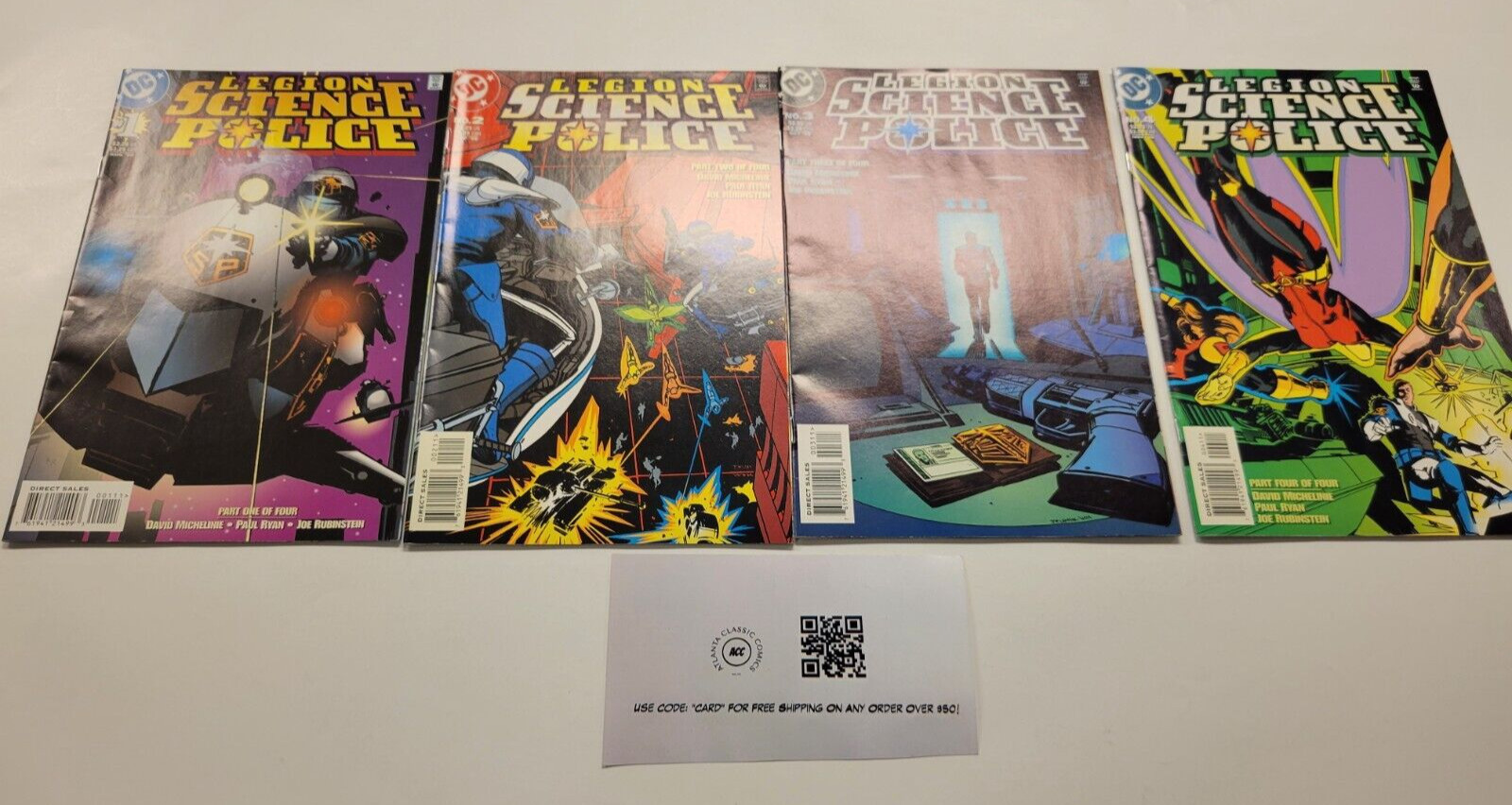 4 DC Comic Books Legion Science Police #1 2 3 4 Complete Series 61 TJ2 ...