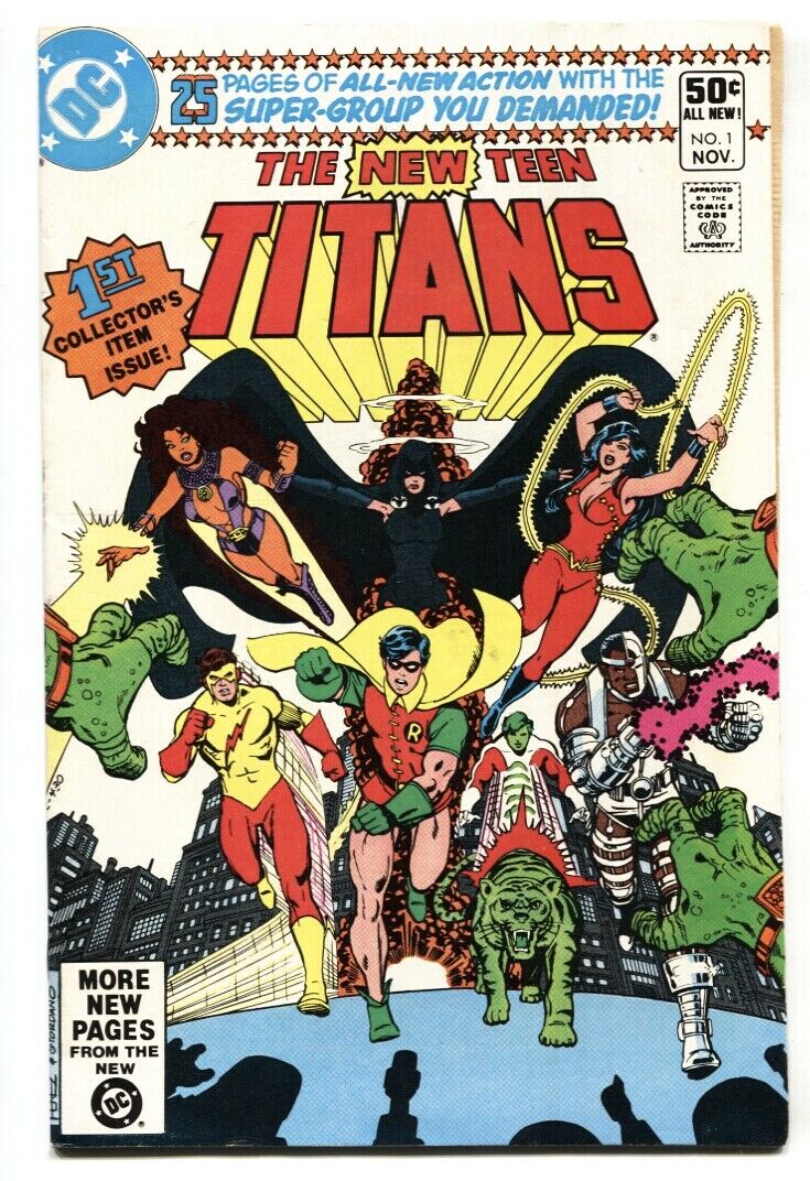 The New Teen Titans #1 First issue comic book-1980 George Perez VF/NM ...
