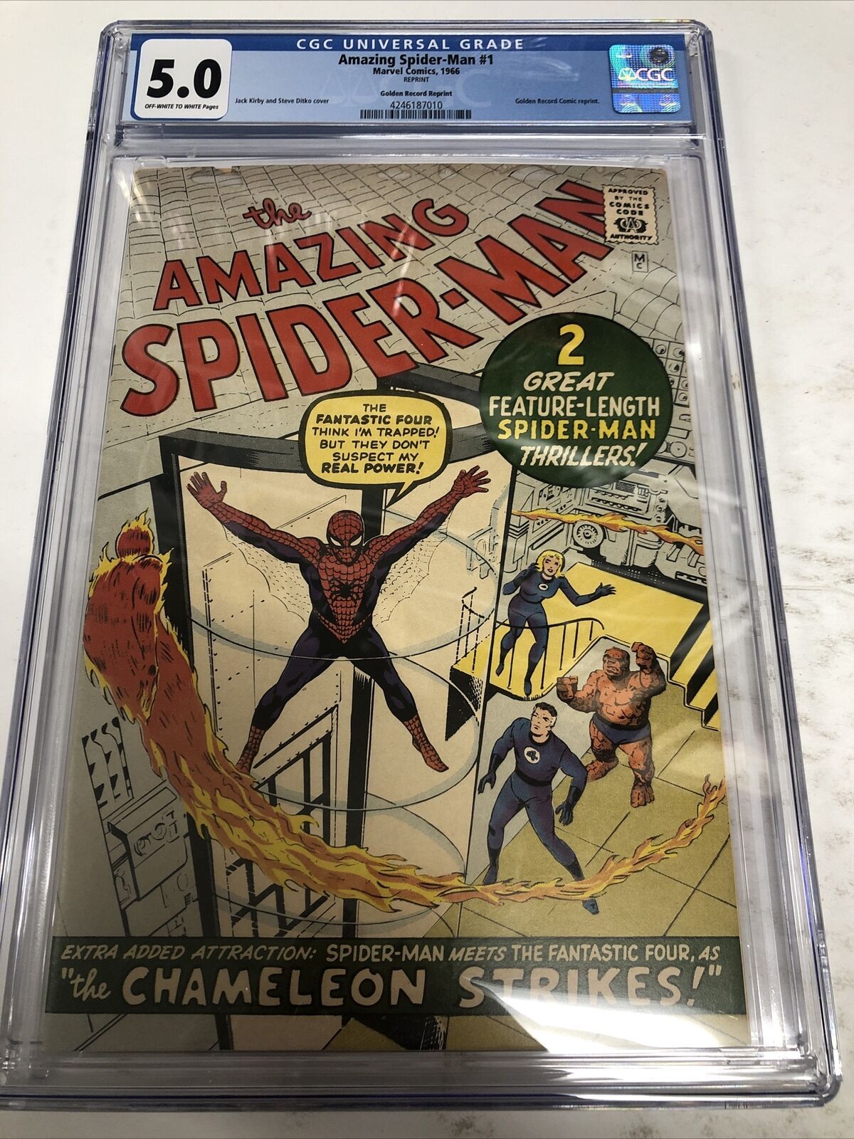 Amazing Spider-man (1966) # 1 (CGC 5.0) Golden Record Reprint! Jack ...