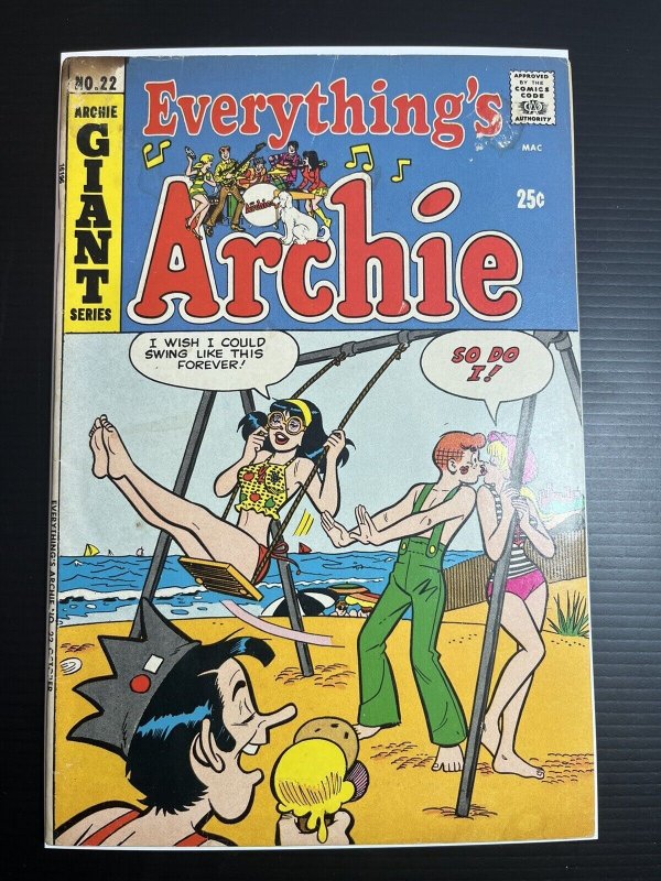 Everything's Archie #22 GIANT SERIES comic 1972 INNUENDO SWING COVER ...