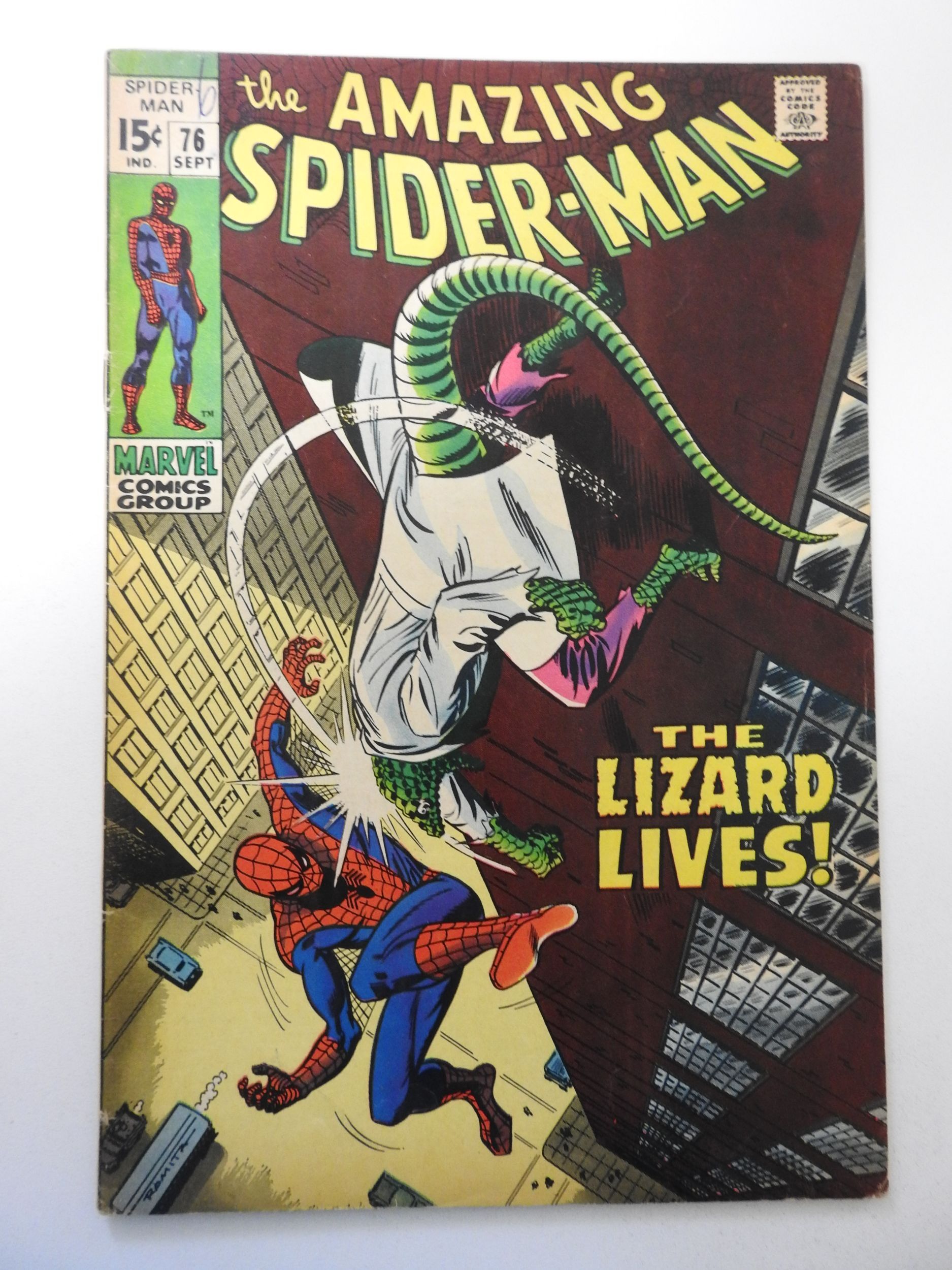 The Amazing Spider-Man #76 (1969) VG Condition moisture stain, ink fc ...