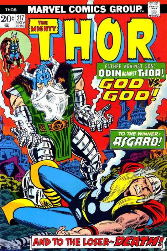 Thor #217 GD ; Marvel | low grade comic Odin November 1973 John Buscema ...