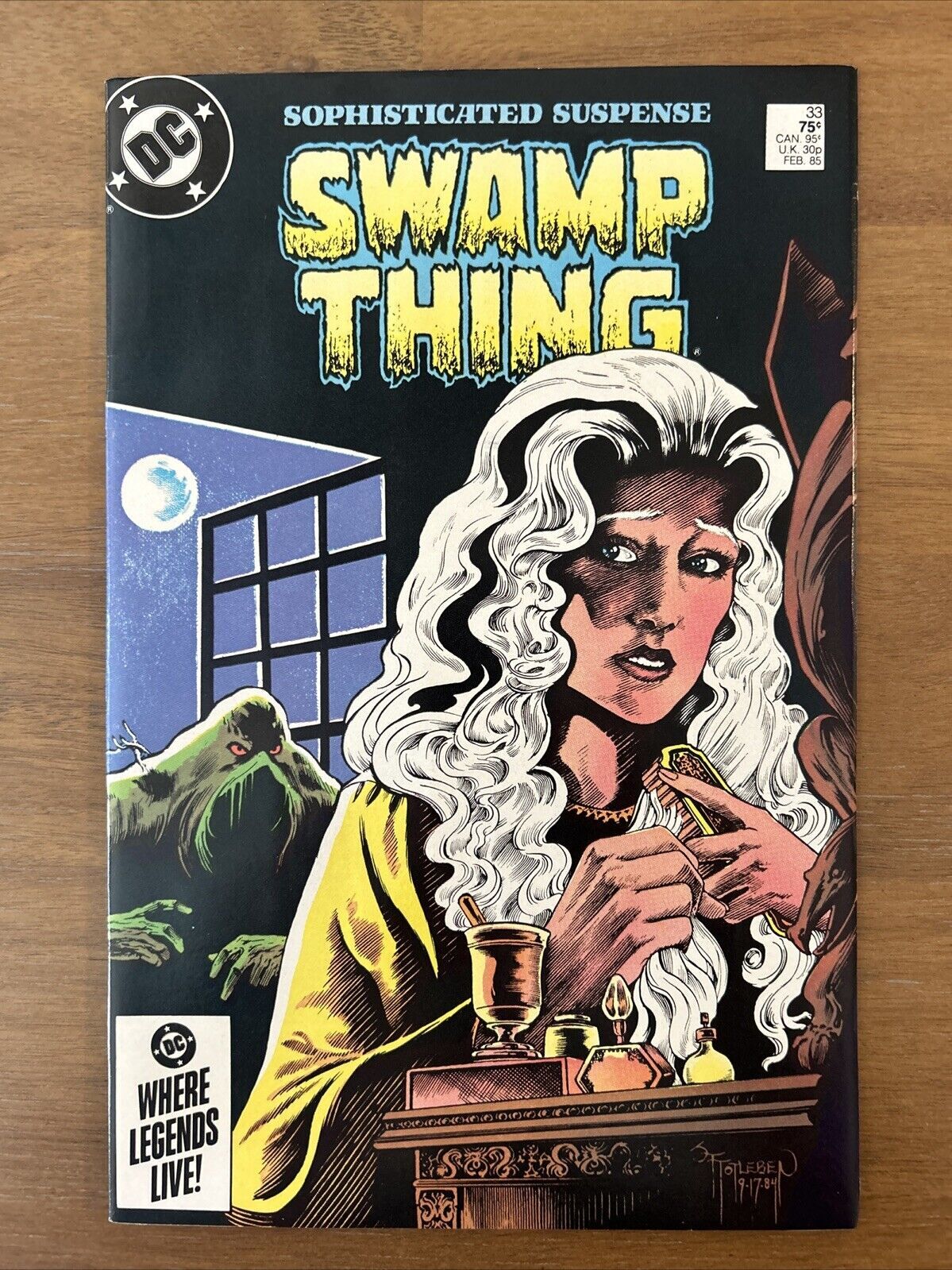 Saga Of The Swamp Thing #33 DC Comic 1985 • KEY Origin Homage Cover ...