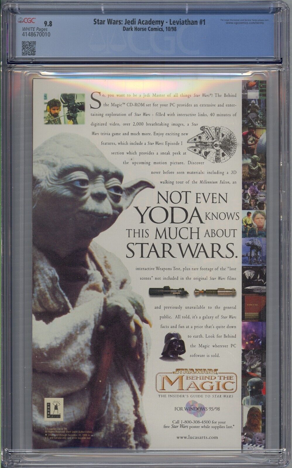 Star Wars Jedi Academy Leviathan #1 CGC 9.8 RAY Lago White Pages ...