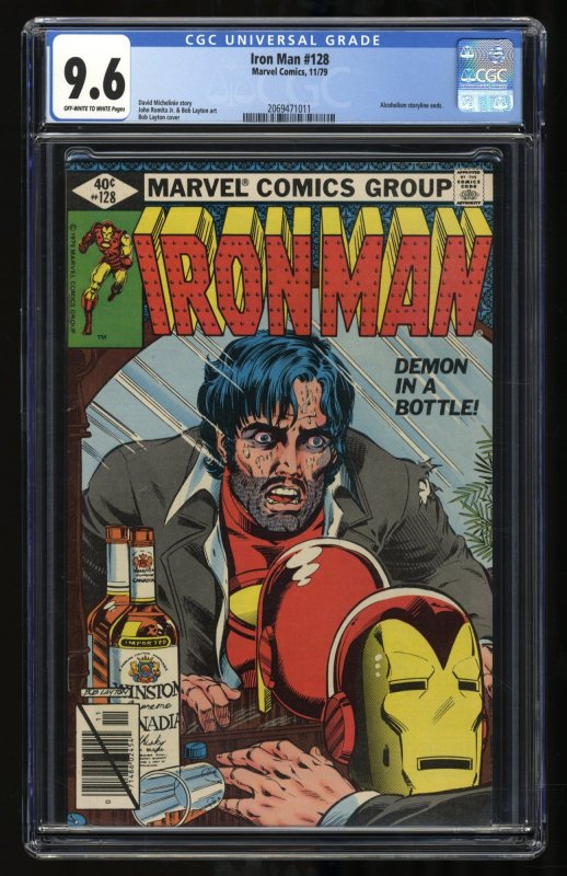 Iron Man #128 CGC NM+ 9.6 Off White to White Tony Stark Demon in a ...