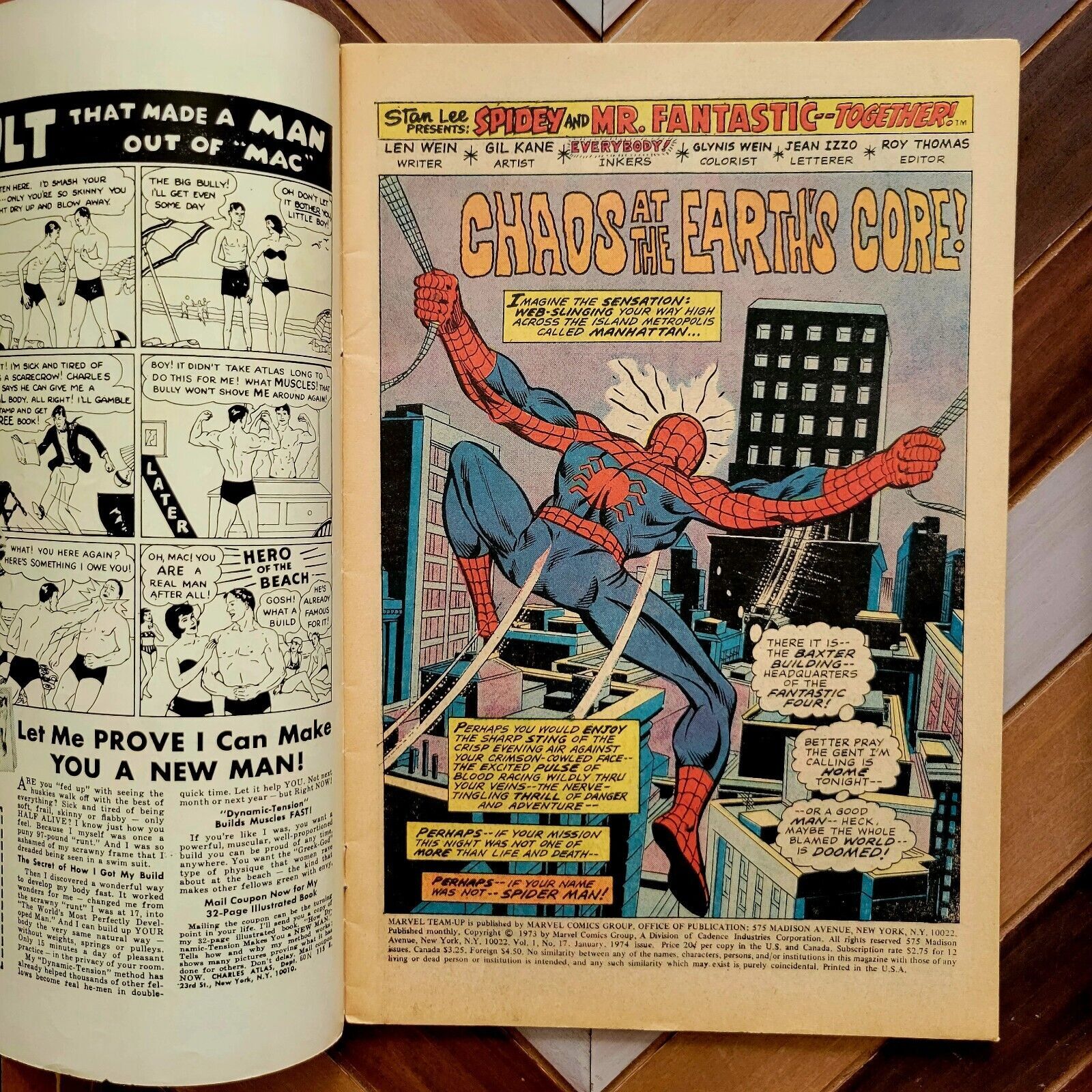 Marvel Team-Up #17 FN (Marvel 1974) SPIDER-MAN & MR FANTASTIC vs MOLE ...