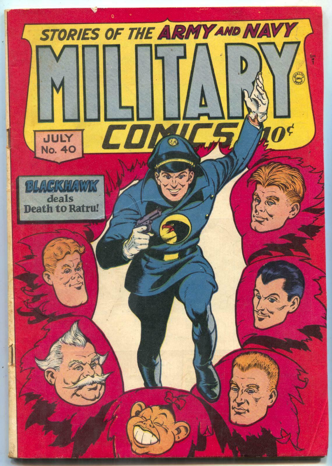 Military Comics #40 1945- BLACKHAWK-Golden Age VG/F | Comic Books ...