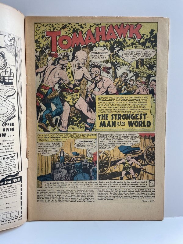 Tomahawk #62 1959 DC Comics | Comic Books - Silver Age, DC Comics ...