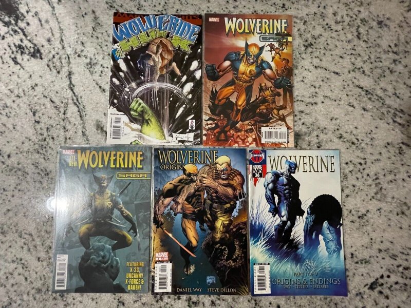 5 Marvel Comic Books Wolverine # 36 Origins 3 Saga 1 Saga 3 Hulk 2 X ...