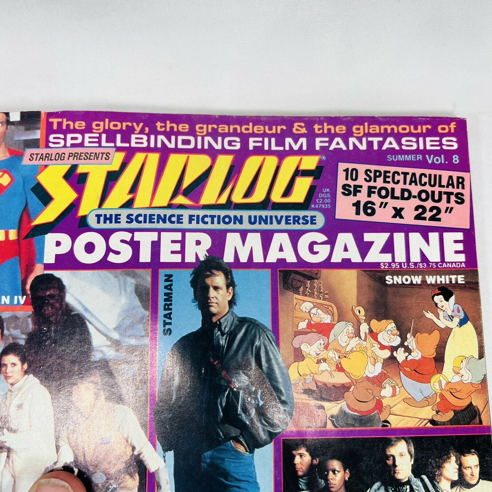 Starlog Poster Magazine Vol #8 Star Wars James Bond Snow White 1987 ...