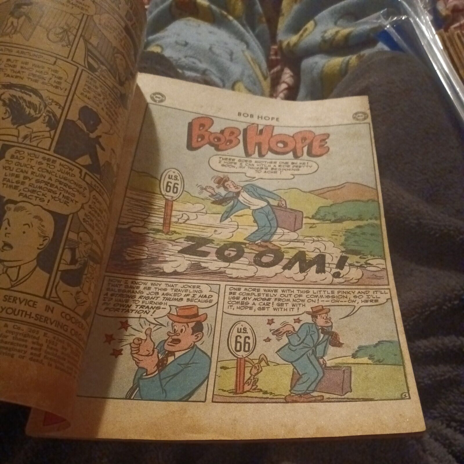 ADVENTURES OF BOB HOPE #14 golden age 1952 DC comics good girl art teen ...