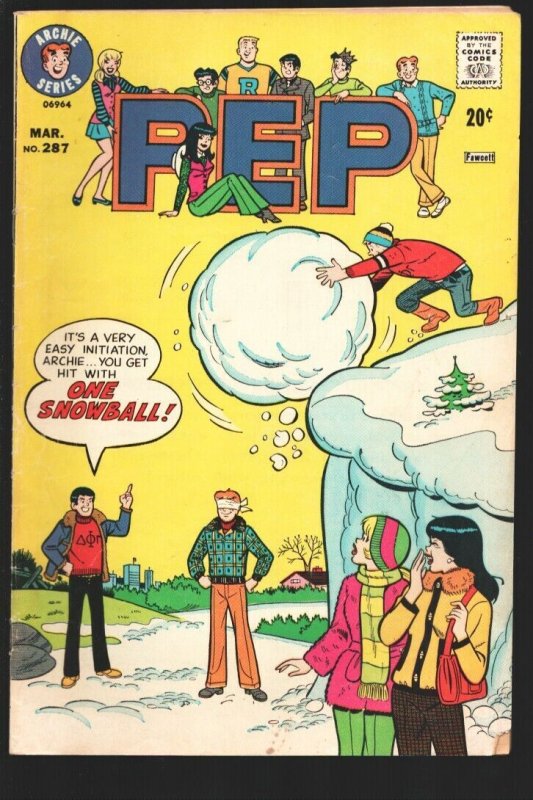 Pep #287 !974-Archie-snowball cover-Veronica-Betty-VG | Comic Books ...