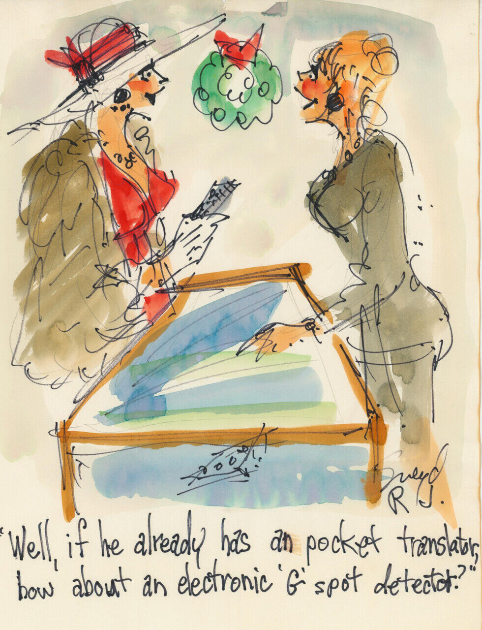 Doug Sneyd Signed Original Art Playboy Holiday Gag Rough ~ Christmas ...