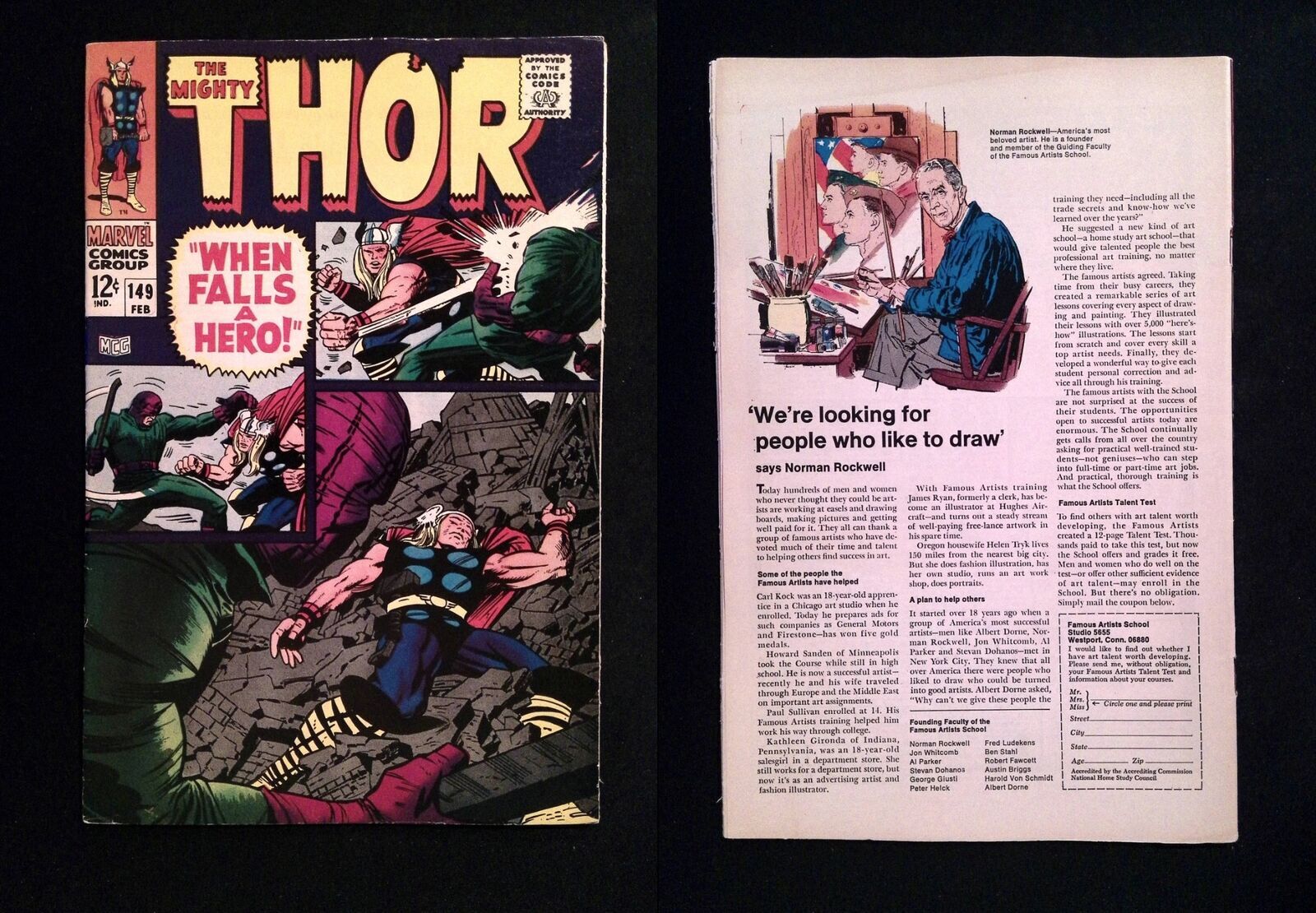 Thor #149 Marvel Comics 1968 VF | Comic Books - Silver Age, Marvel, Thor / HipComic