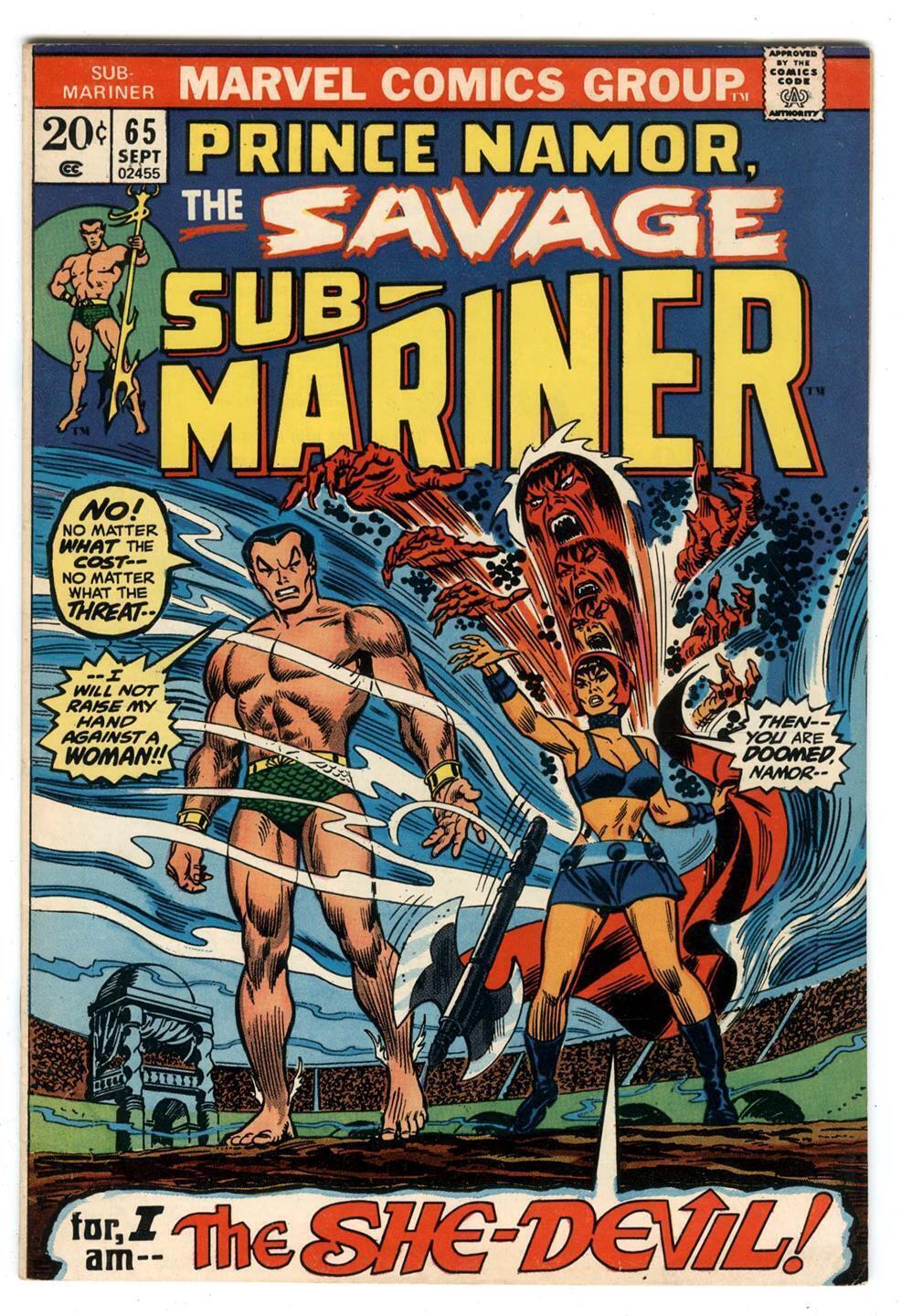 Sub-Mariner #65 Sept 1973-The She Devil-Prince Namor in Chains-Tales of ...