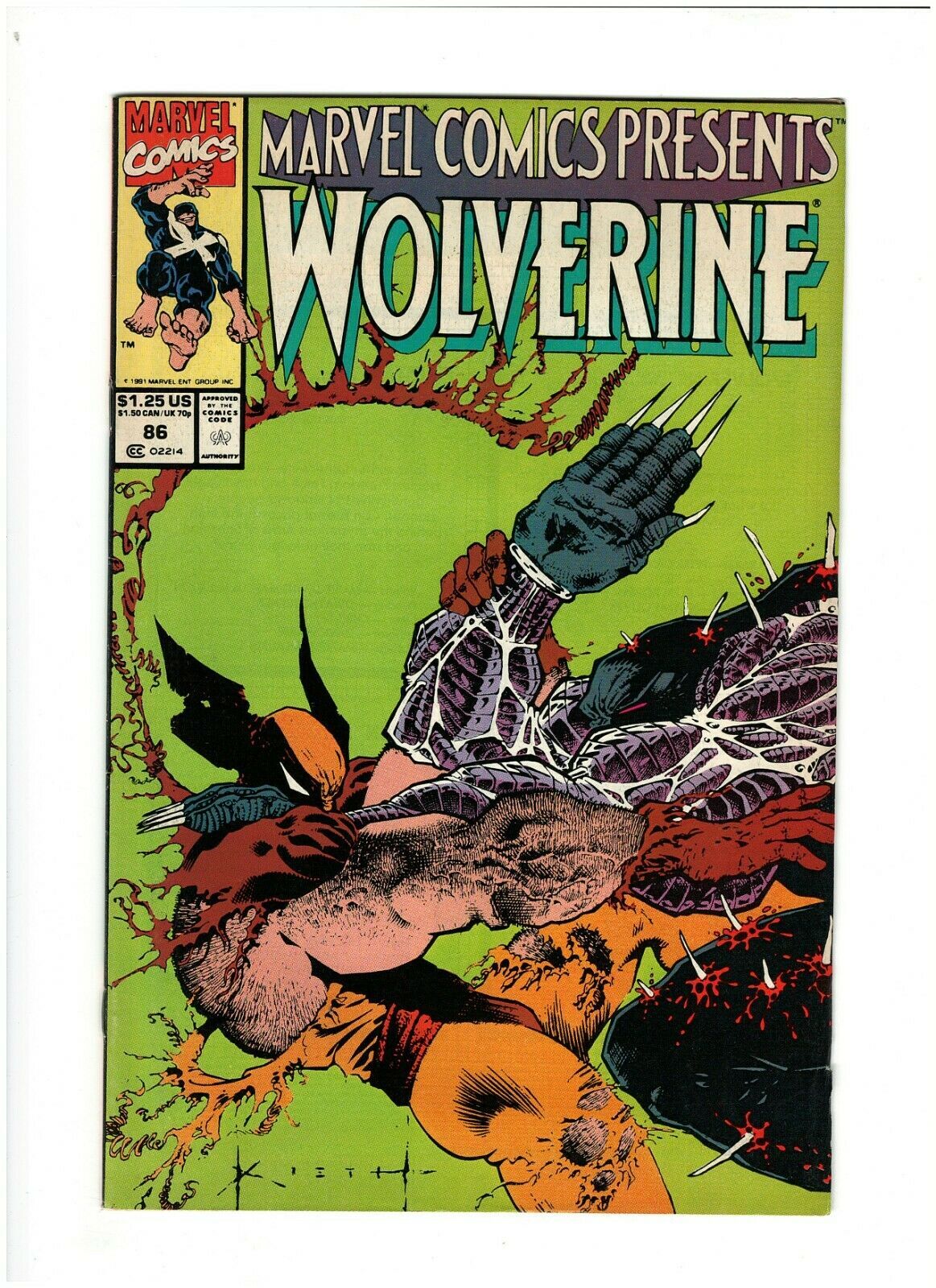 Marvel Comics Presents #86 FN/VF 7.0 Newsstand Wolverine vs. Cyber ...