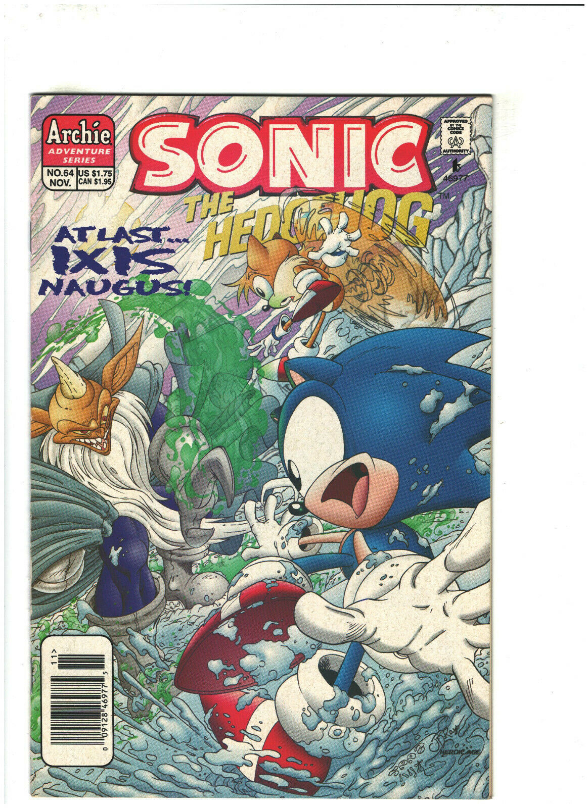 Sonic The Hedgehog #64 FN 6.0 Newsstand Archie Comics 1998 762816469777 ...