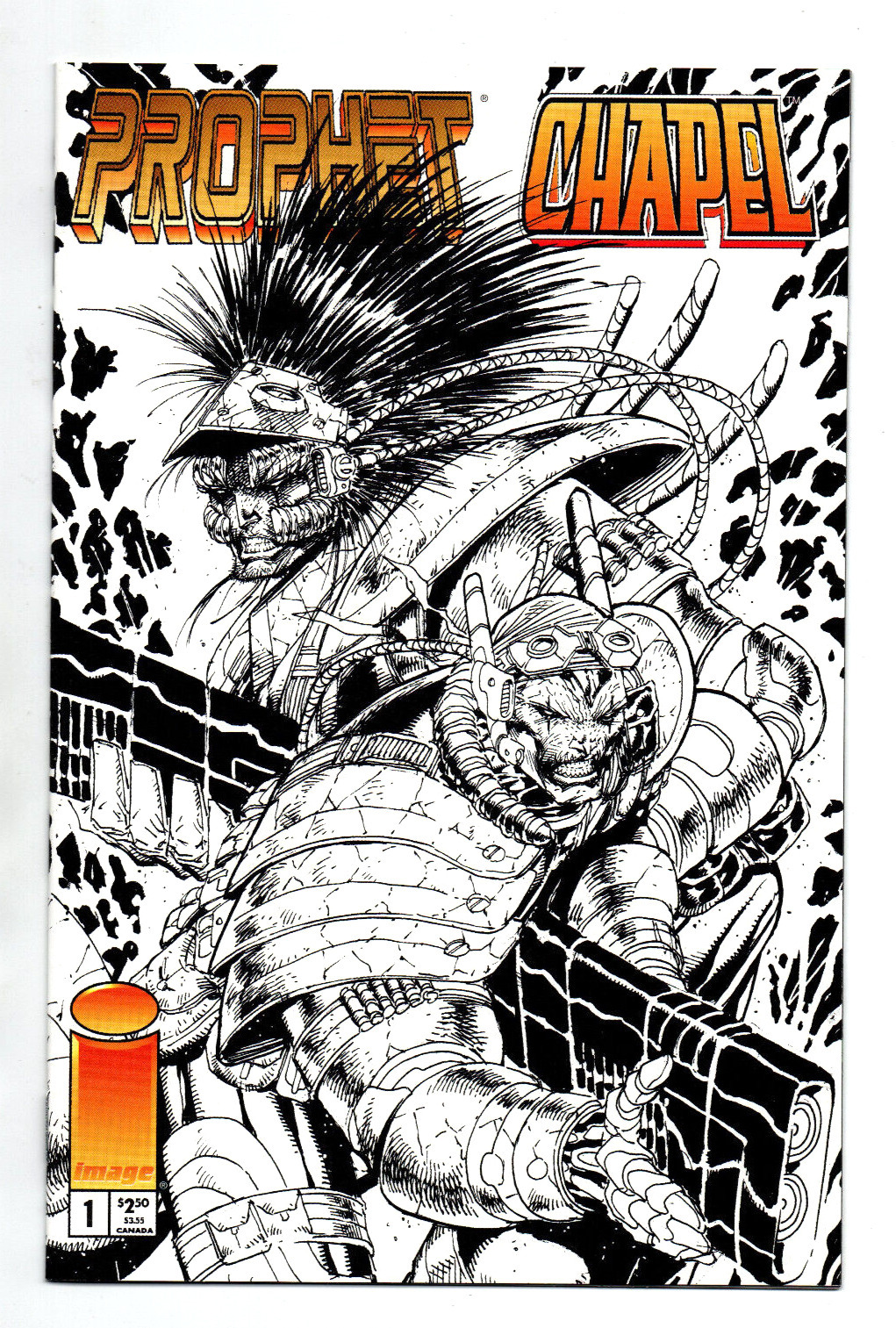 Prophet Chapel #1 Liefeld B&W Sketch Variant - Image - 1995 - NM ...