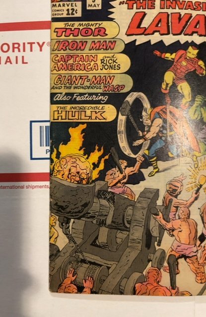 The Avengers #5 (1964) Invasion of the Lava men there's tanning tight ...