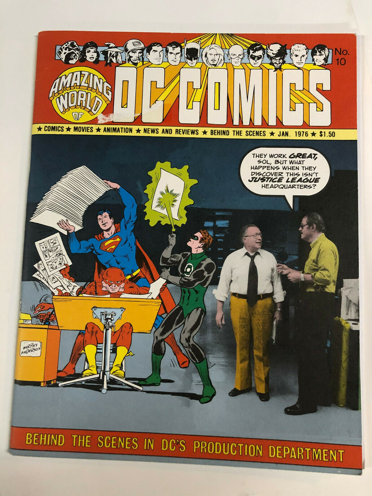 AMAZING WORLD OF DC COMICS 10 JANUARY 1976 VG-F Sol Harrison DC Offices ...