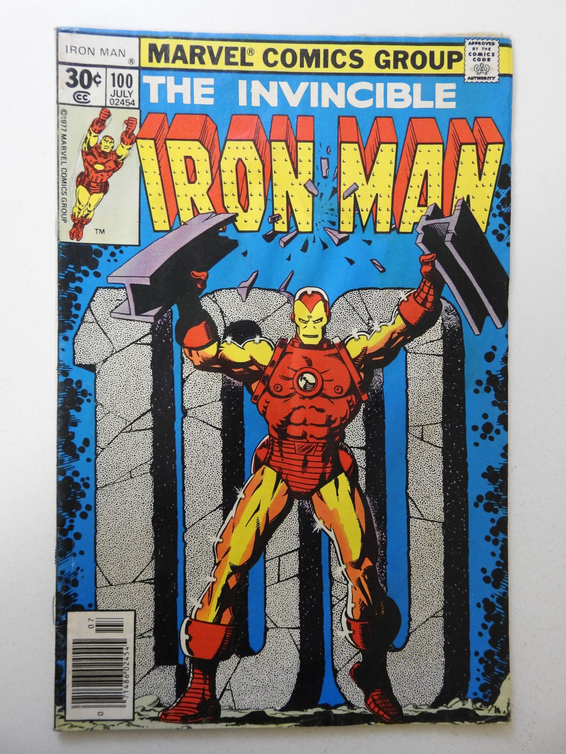 Iron Man #100 (1977) GD Condition moisture damage | Comic Books ...