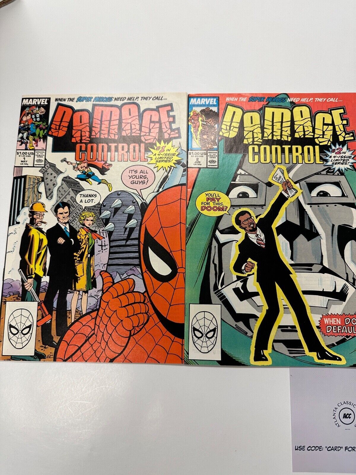 4 Damage Control Marvel Comic Book # 1 2 3 4 Avengers Hulk Thor 15 CT5 ...