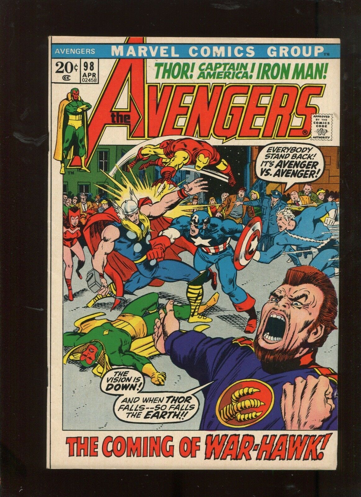 The Avengers #98 (8.0) the Coming of War-Hawk | Comic Books - Bronze ...