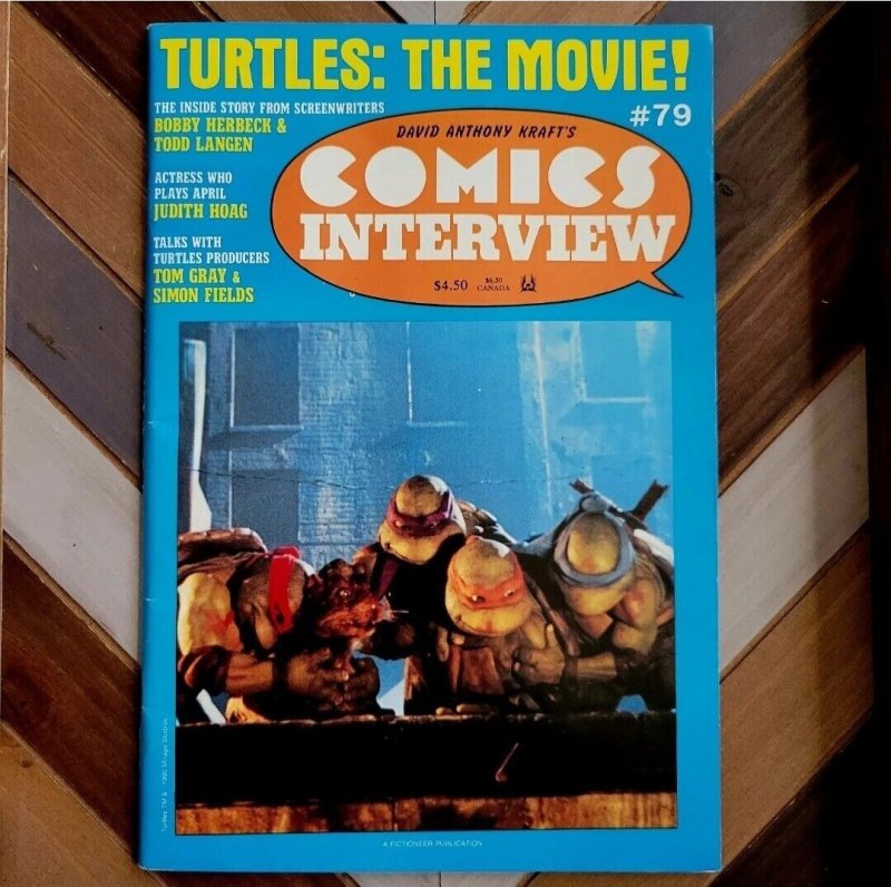 Comics Interview Magazine #79 FN/VF (1989) Special Tmnt the Movie Issue ...