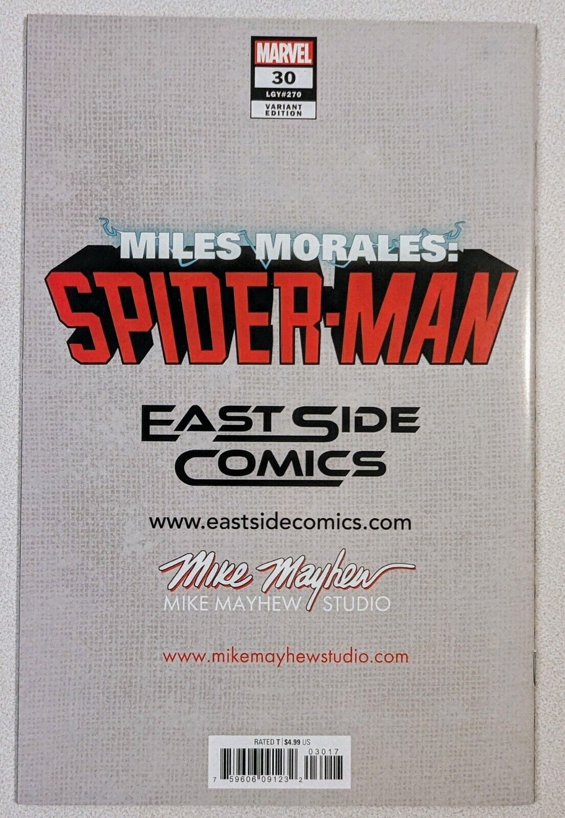 MILES MORALES: SPIDER-MAN #30 NM Mike Mayhew ASM 300 Homage Rare Gold ...