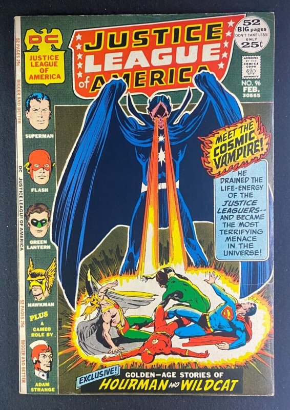 Justice League of America (1960) #96 FN/VF (7.0) Neal Adams Cover Adam ...