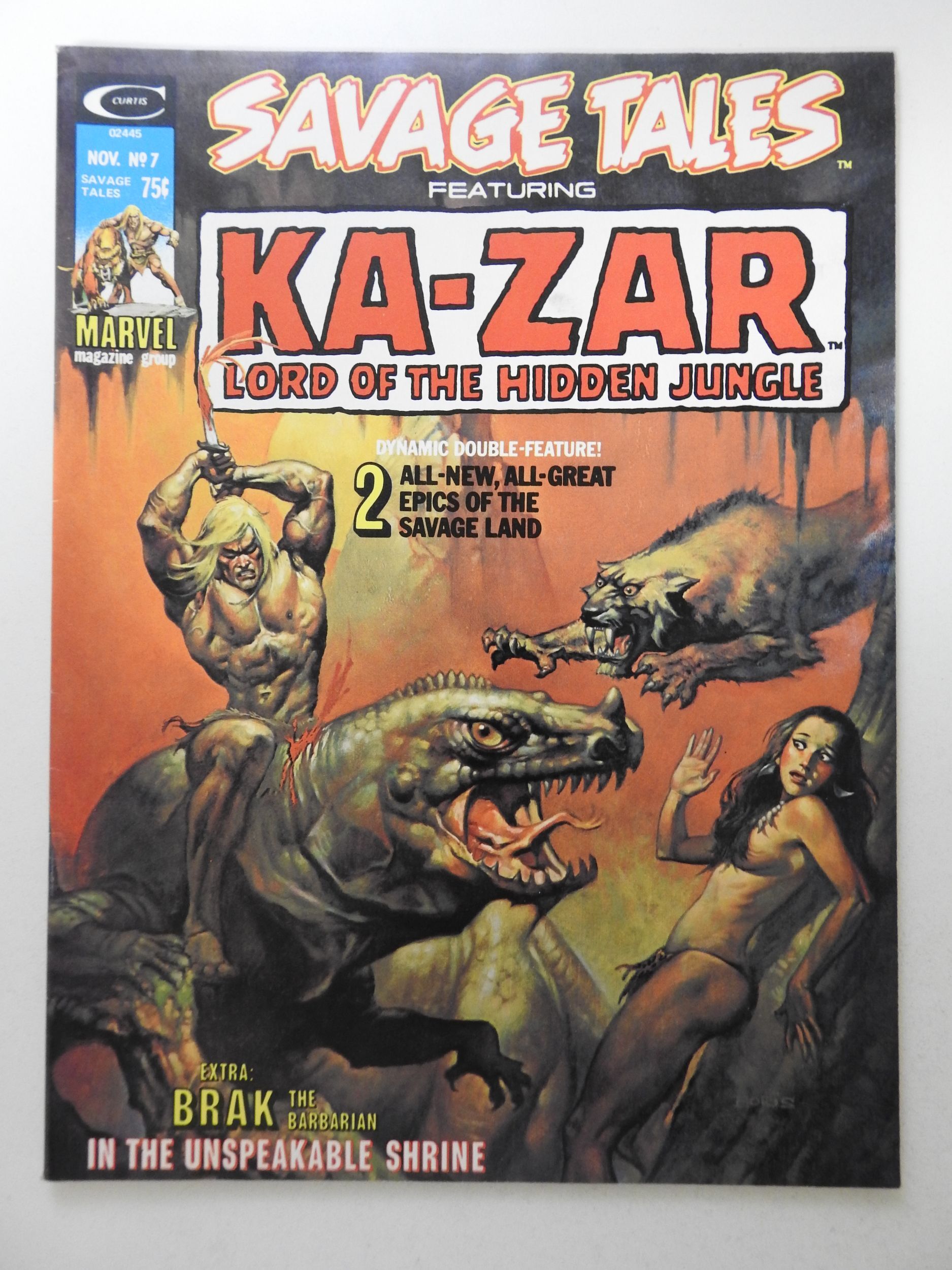 Savage Tales #7 (1974) W/Ka-zar: Lord of The Hidden Jungle! VF ...