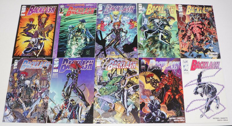 Backlash #1-32 VF/NM complete series + variant BRETT BOOTH image comics ...