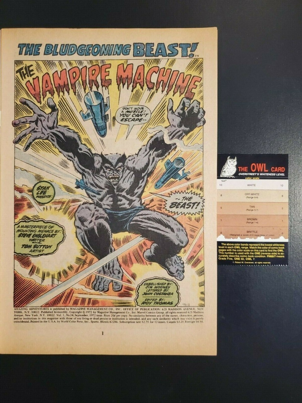 Amazing Adventures #14 (1972) F+ 6.5 Furry best series Beast vs ...