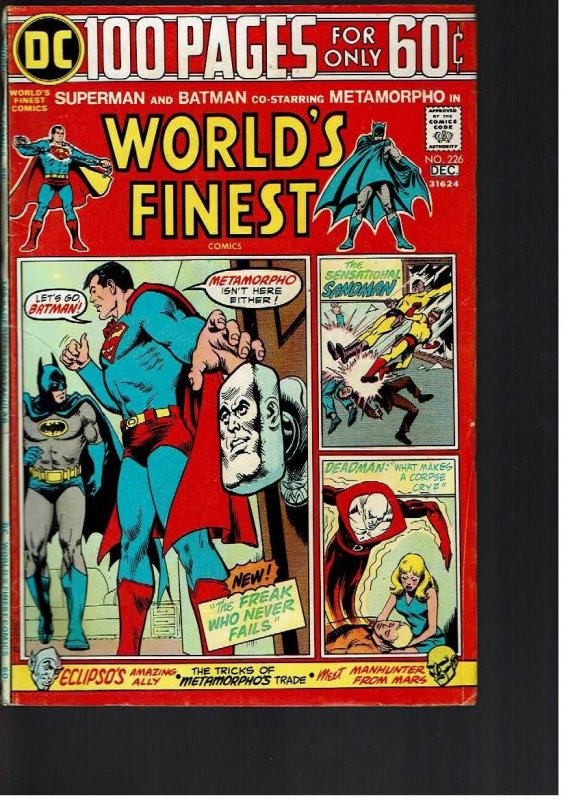 World's Finest Comics #226 (1974)FN | Comic Books - Bronze Age, DC ...