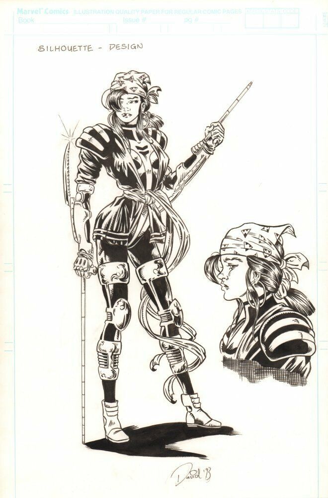 Silhouette Design Art - 1993 Signed art by David Boller | Comic ...