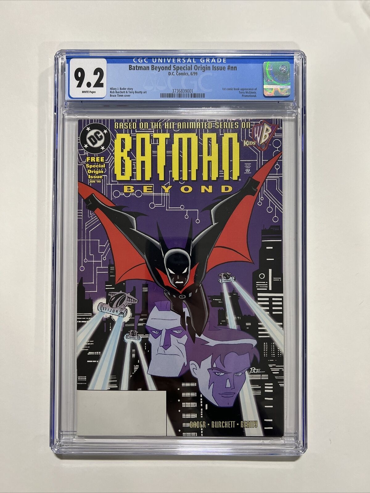 Batman Beyond Special Origin Issue Nn 1 Cgc 9.2 Free Six Flags | Comic ...