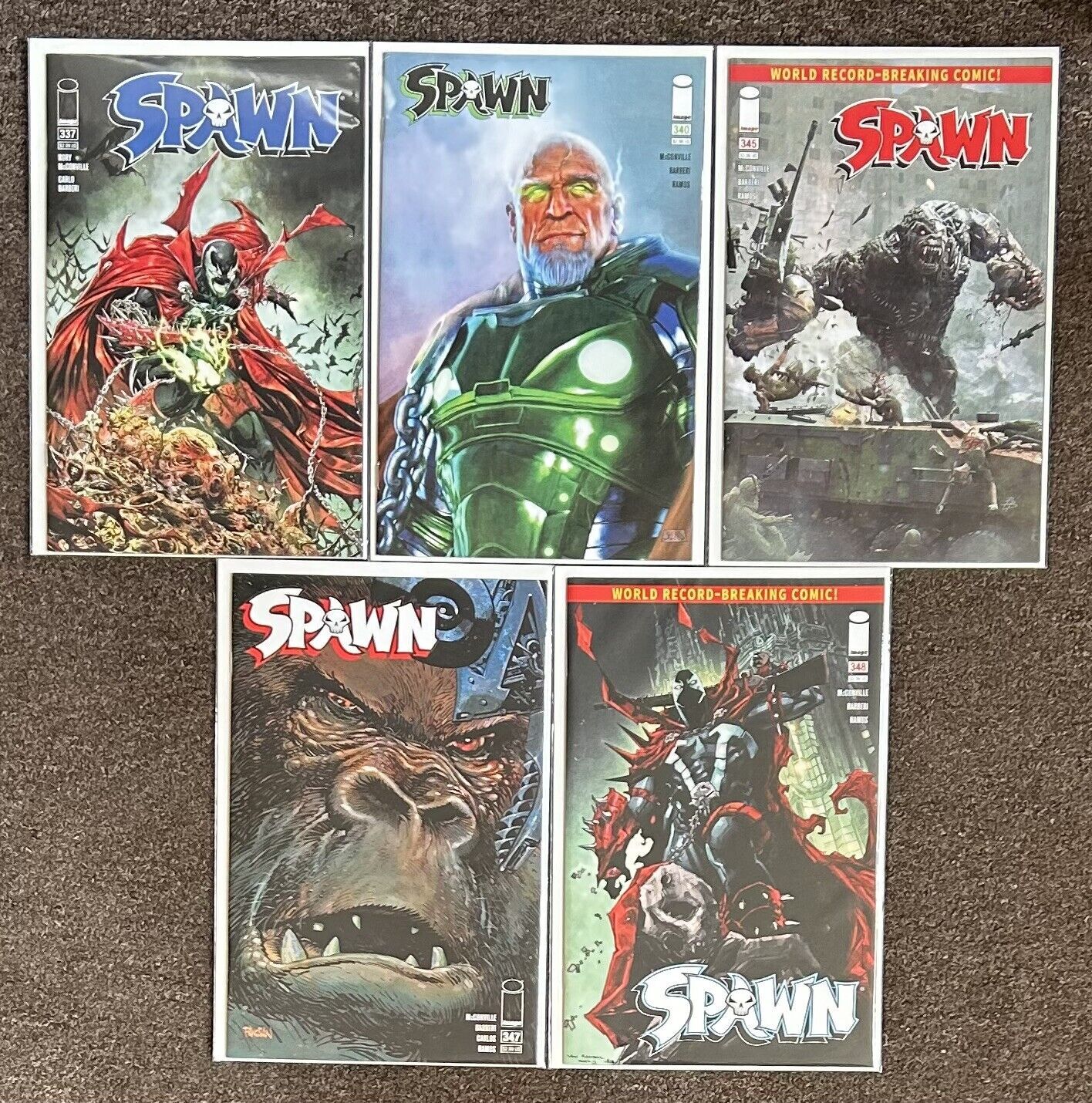 Spawn #337,340,345,347,348 Image Comics Todd McFarlane Lot | Comic ...