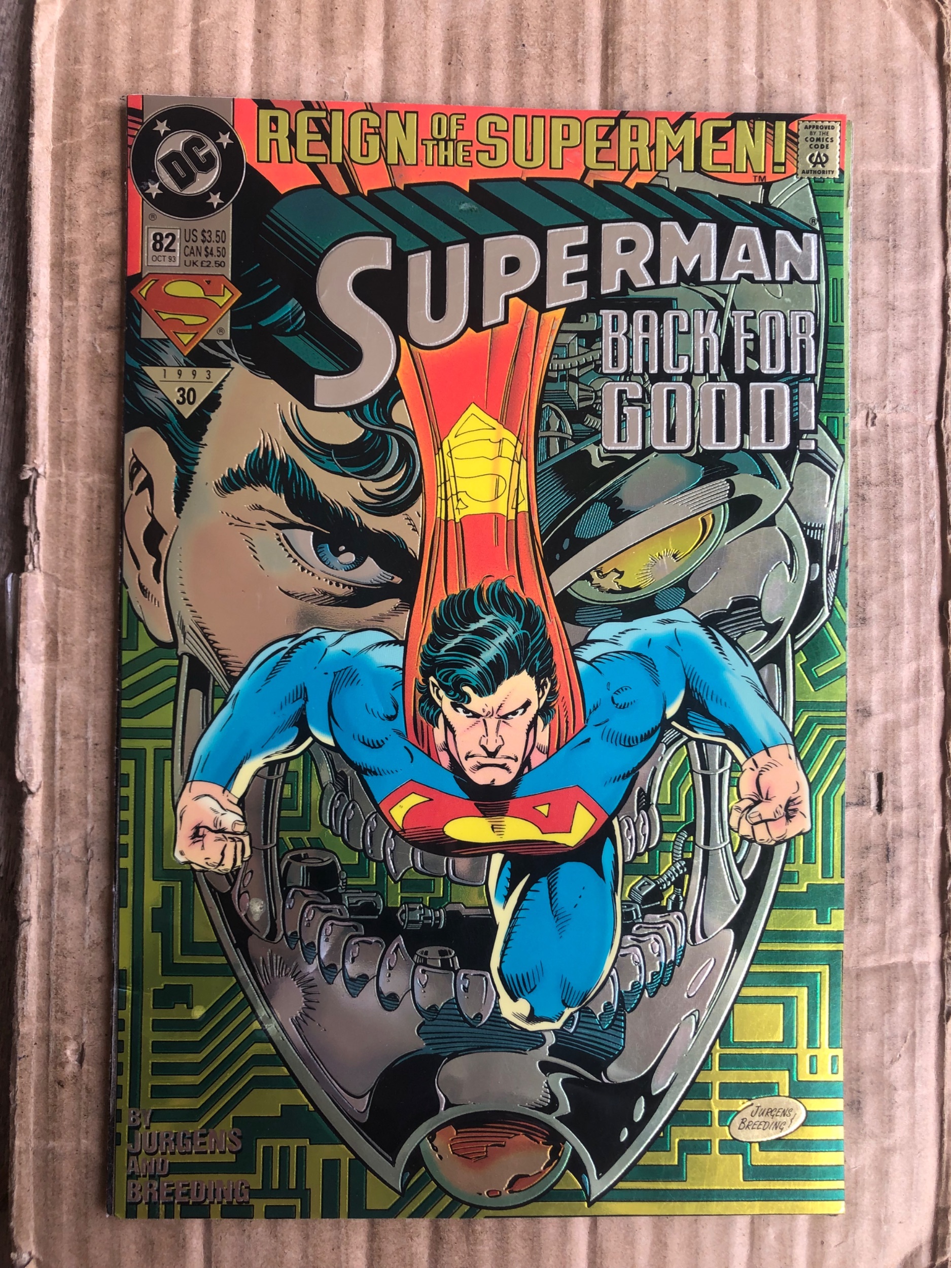 Superman #82 Chromium Cover (1993) | Comic Books - Modern Age, DC Comics, Superman, Superhero ...