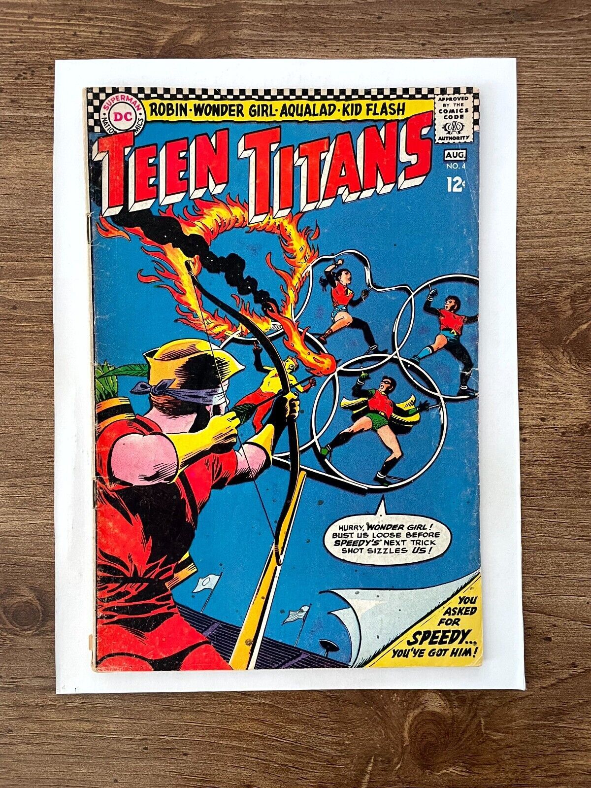 Teen Titans #4 VG/FN DC Silver Age Comic Book Robin Flash Batman ...