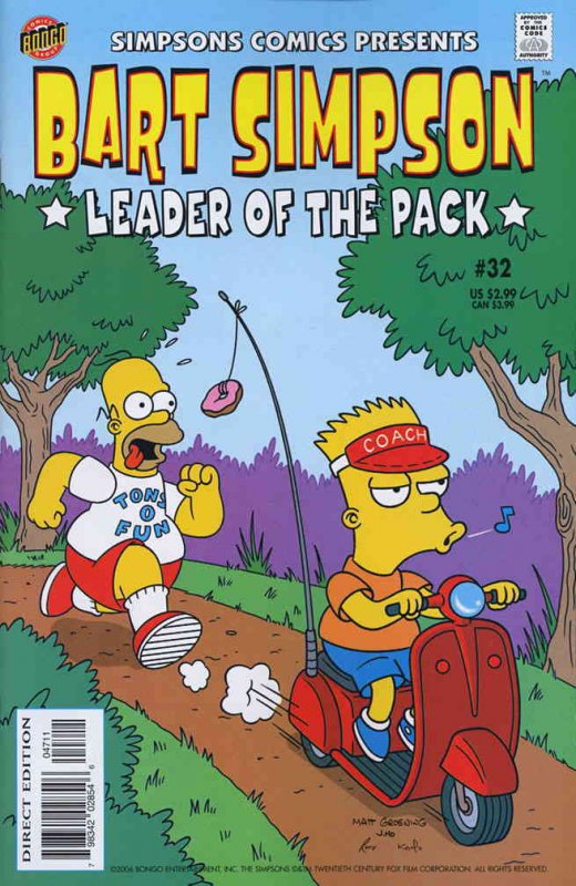 Simpsons Comics Presents Bart Simpson #32 VF ; Bongo | Comic Books ...
